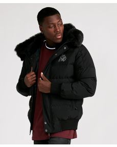Kings Will Dream Branton Fur Trim Jacket Black | Estilo Clothing